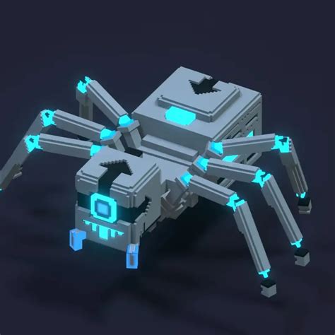 복셀 아트 거미 로봇 By Lee Soo 포트폴리오 노트폴리오