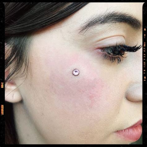 Microdermal Piercing Microdermal No Rosto Microdermal Piercings
