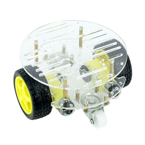 Kit Chassi Redondo 2wd Robô Diy Arducore Robótica Educacional Arduino