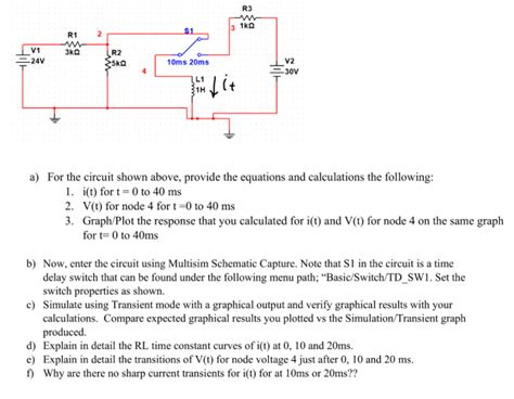 Solved Please It S An RL Circuit I Posted This Earlier Chegg