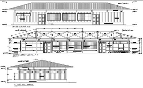 Elevation And Section Detail Dwg File Architecture Building Building Layout Architecture Drawing