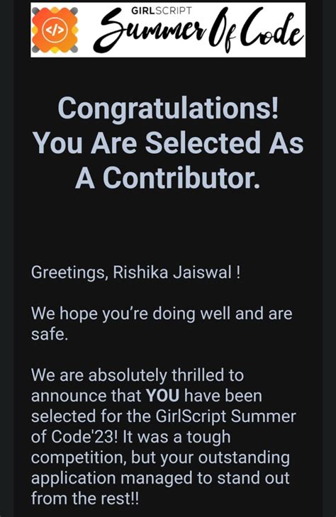 Rishika Jaiswal On Linkedin Opensource Girlscriptsummerofcode Gssoc23 Contributor