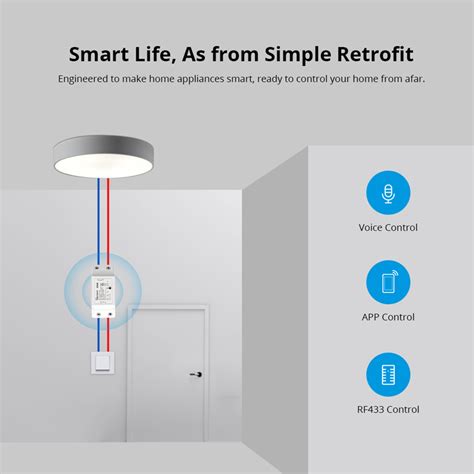 SONOFF RFR2 Smart Switch Wireless WiFi Con Ricevitore RF Per Smart Home Opencircuit