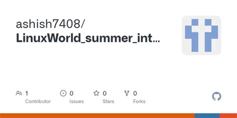 Github Ashish7408linuxworldsummerinternship Ashish Kumar Yadav