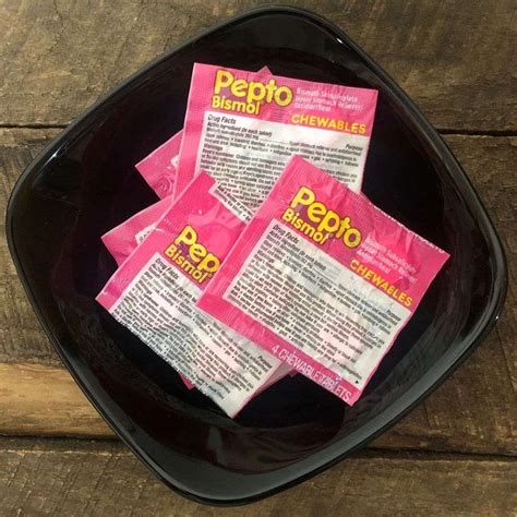 Pepto Bismol Chewable Tablets Pouch Of 4 8 Pack Impressions In Flight