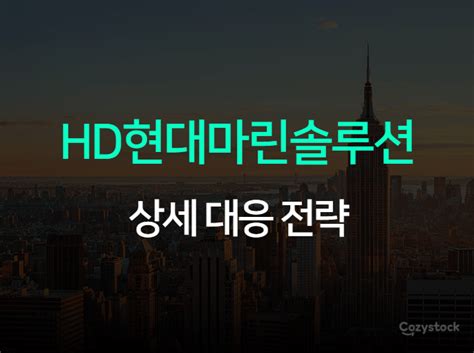 Hd현대마린솔루션 상세 대응 전략