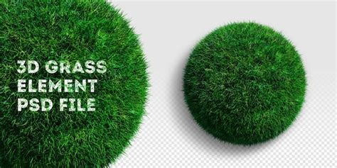 Premium Psd Grass Object 3d Psd Element