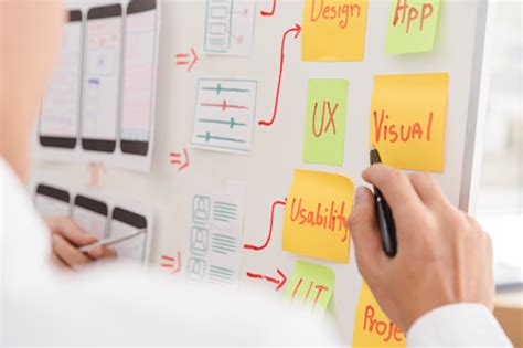 크리에이 티브 디자이너 스케치 및 프로그래밍 코드 웹사이트 와이어 프레임에 스마트폰 응용 프로그램 레이아웃 스마트폰 앱 제작 레이아웃을 디자인 하는 Ux Ui 디자이너