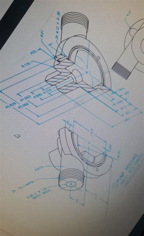 Multi View In Autcad Back View Completed Need Side