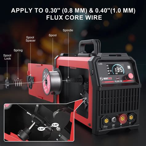 Bestmig 135a Mig Welder 3 In 1 Flux Core Welder Mig