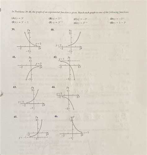 Solved In Problems 39 46 The Graph Of An Exponential