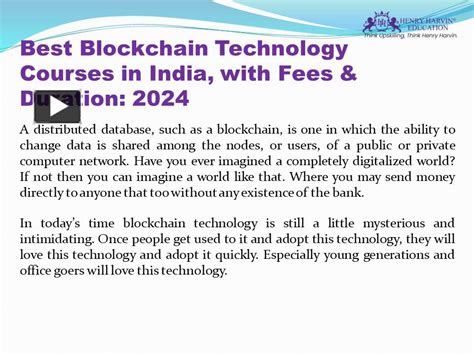 Ppt Navigating Blockchain Excellence Top Certification Training Courses In India Powerpoint