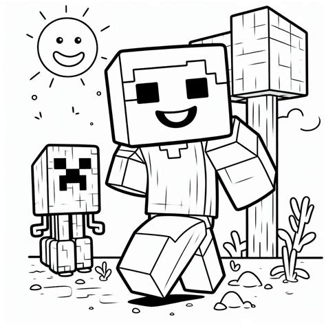 Minecraft Kleurplaat Minecraft Coloring Pages Coloring Pages Cute