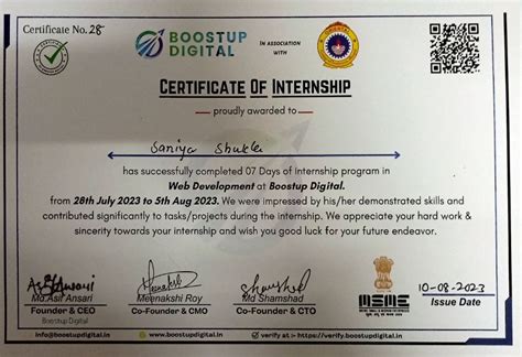 Coursecompletion Boostupdigital Techincept Sania Shukla