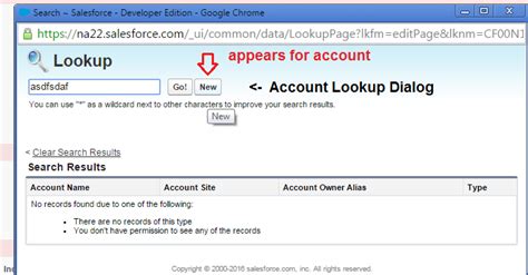 Page Layout Add New Button To Custom Object Lookup Dialog Box