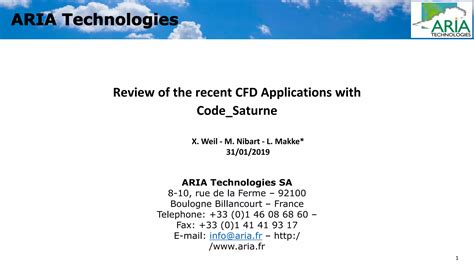 review of the recent cfd applications with code saturne ppt