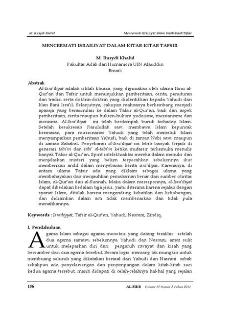 Al Fikr Israiliyyat Pdf