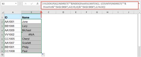 Excel Vlookup Multiple Worksheets