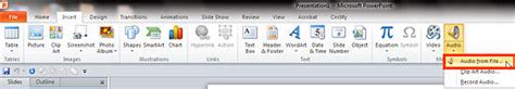Insert Audio Sound In Powerpoint 2010 For Windows