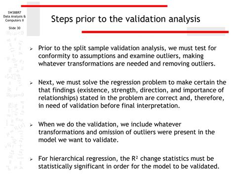 ppt multiple regression split sample validation powerpoint