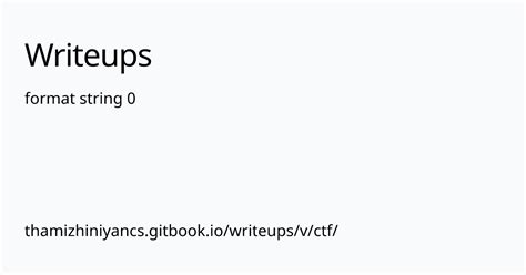 format string 0 writeups