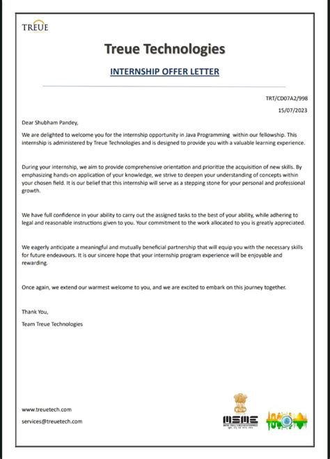 Shubham Pandey On Linkedin Javaprogramming Intern2023 Treuetechnology Share