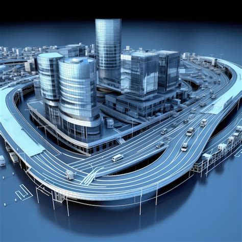 Premium Photo Sketch Design Of Wireframe Of Building Digital Project Visualization