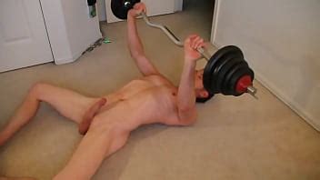 Working Out Nude Flaunting Bouncing Gigantic Erect Cock Heavy