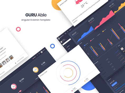 guru able angular 8 admin template by codedthemes on dribbble