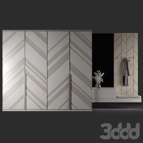 3d модели Прихожая Мебельная композиция для прихожей 62 Дизайн дома Дизайн прихожей