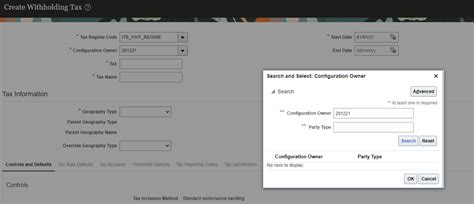 Business Unit Not Showing On Configuration Owner Lov Under Manage Taxes — Cloud Customer Connect