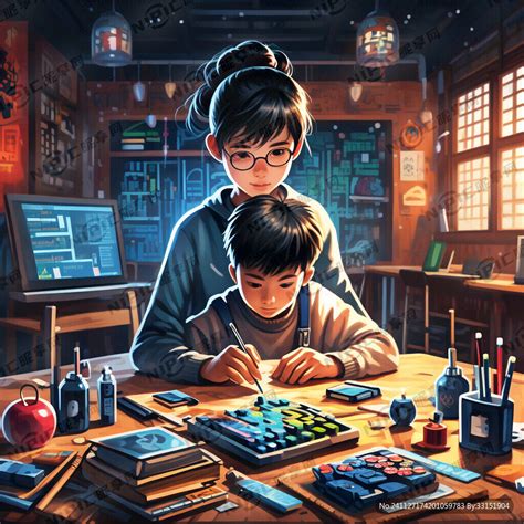 ai创作图青少年编程培训商标 昵图网