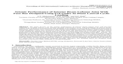 Pdf Seismic Performance Of Interior Beam Column Joint … Siteadmin Upload 3277u1015302