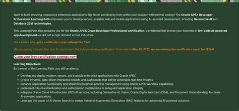 成为 Oracle Apex 专家：您需要遵循的最新学习路径 钢钢更新