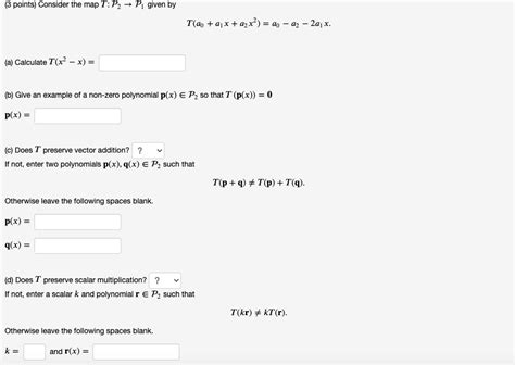 Solved Points Consider The Map T P P Given By T A Chegg