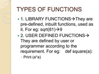 Functions In Python Pptx