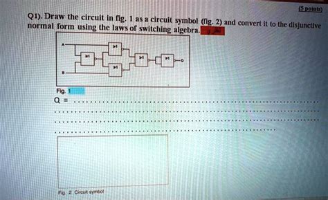 Solved Q1 Draw The Circuit In Figure 1 As A Circuit Symbol In Figure