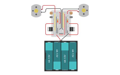 circuit design carro seguidor de linha circuito tinkercad