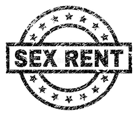 Scratched Textured Sex Rent Stamp Seal Stock Vector Illustration Of