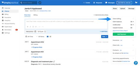 Reviewing A Clients Billing Summary Simplepractice Support