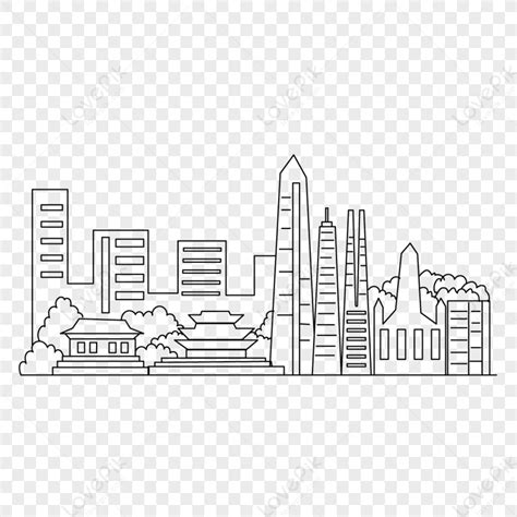한국의 서울 스카이라인 관광건축물빌딩경치 Png 일러스트 무료 다운로드 Lovepik