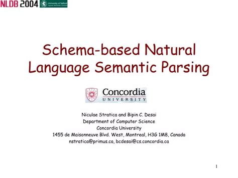 Ppt Schema Based Natural Language Semantic Parsing Powerpoint