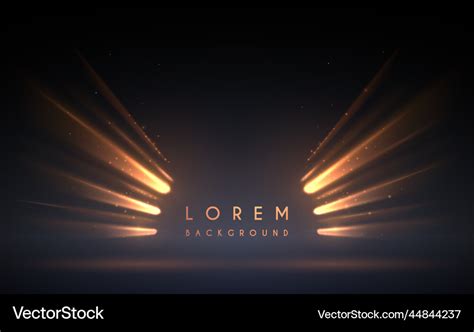 Abstract Light Rays Effect On Blue Background Vector Image