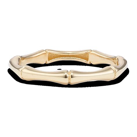 14k Yellow Gold Bamboo Ring Shane Co