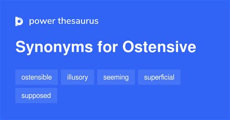 Ostensive Synonyms 65 Words And Phrases For Ostensive