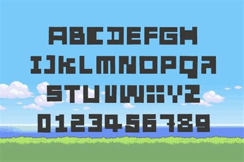 Pixel Font Display Font OTF And TTF Etsy