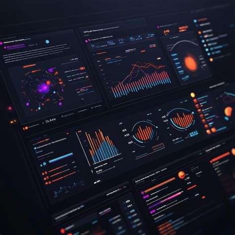 Wireframe For A Dashboard With Data Visualization Components Premium