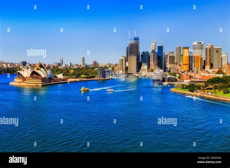 Landmarks Of Sydney City On Shores Of Sydney Harbour Seen From