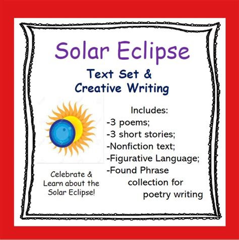 Solar Eclipse Texts And Creative Writing By Bright Light Lit Tpt