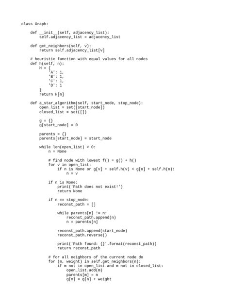 A Algorithm Implementation In Python Pdf